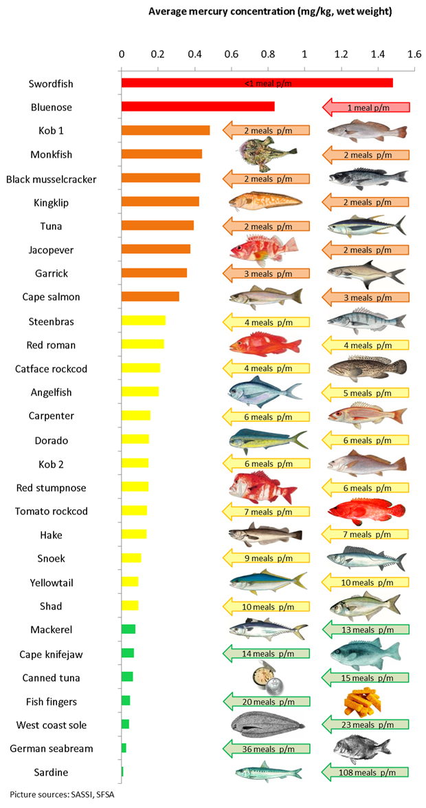 How much mercury is redfish?
