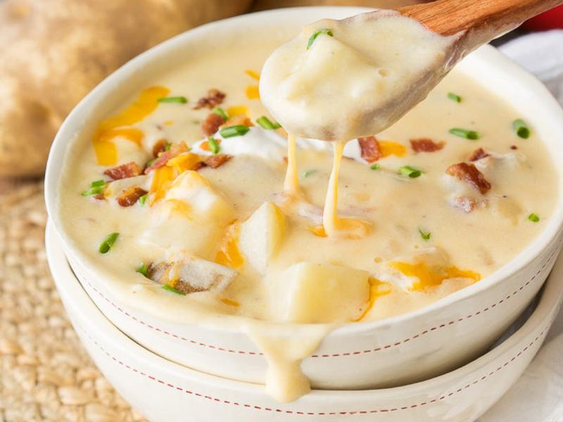 How much protein is in a potato soup?