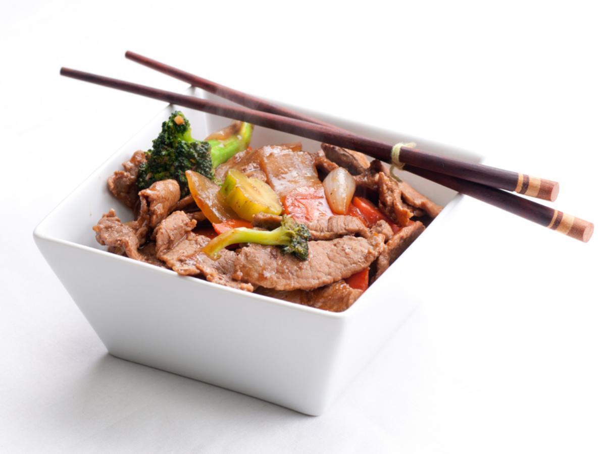 How much protein is in beef stir-fry?