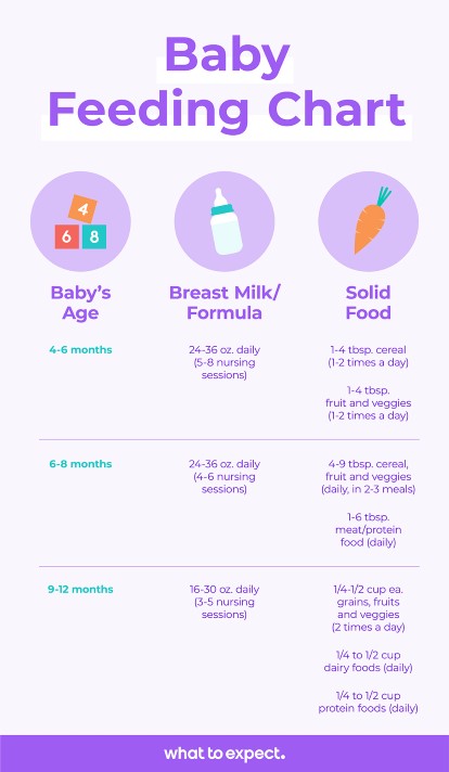 How much should a 6 month old eat at each meal?