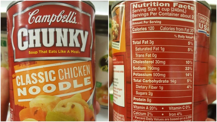 How much sodium in soup is too much?