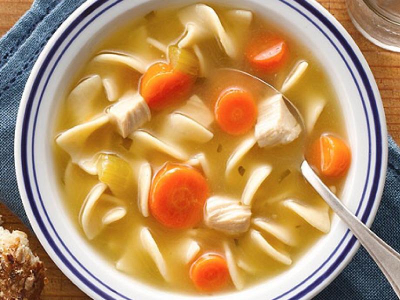 How much sodium is in a bowl of chicken noodle soup?