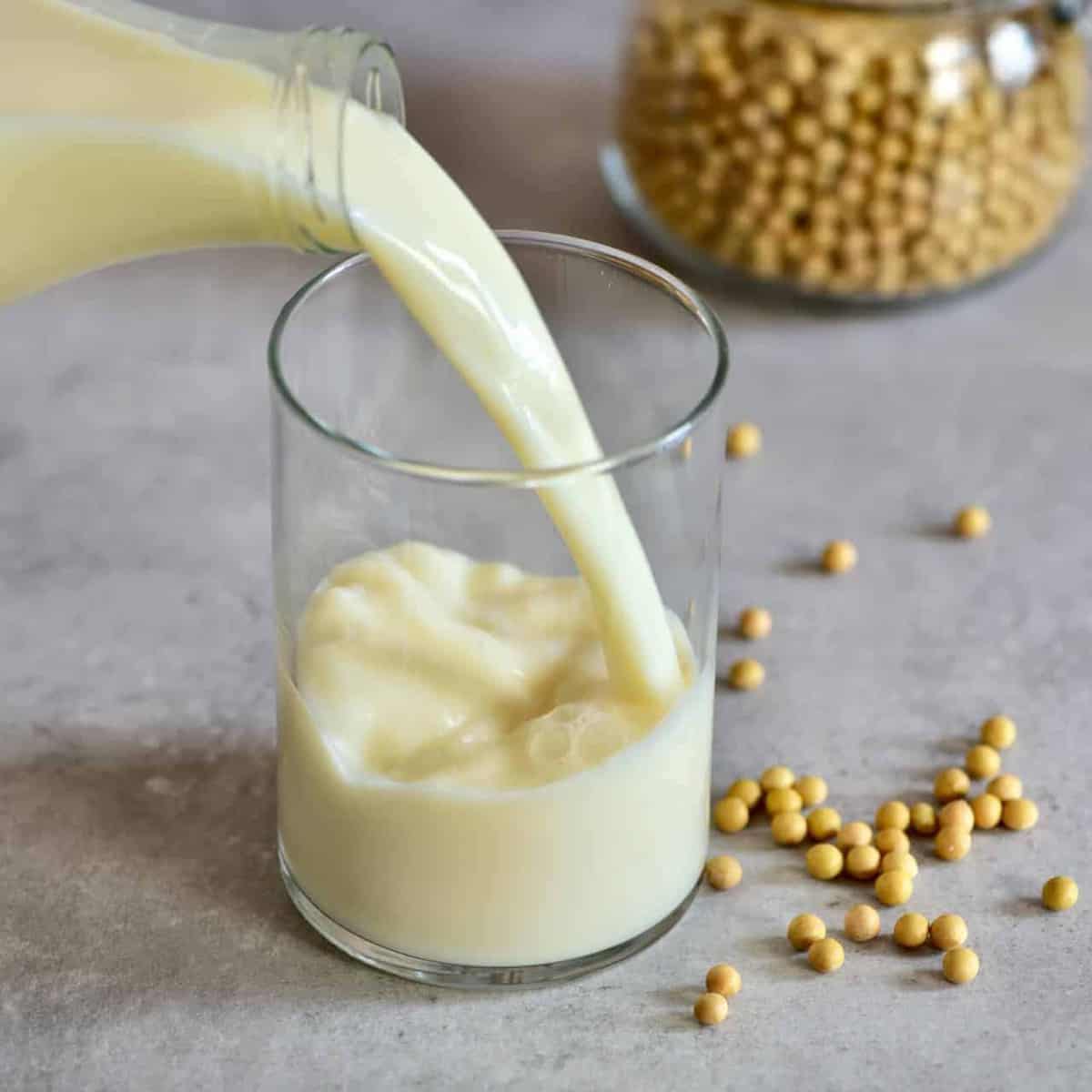 How much soybeans does it take to make soy milk?