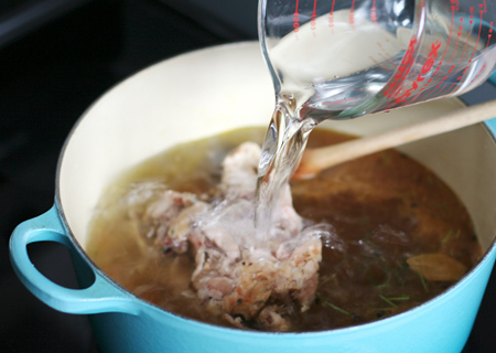 How much water do you add to broth?