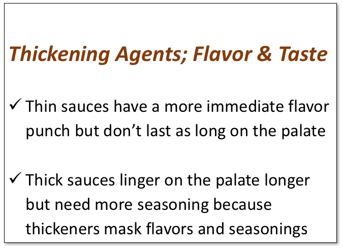 How should thickening agents be used?