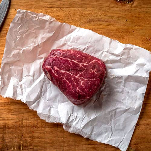 How thick is a 8 oz filet mignon steak?