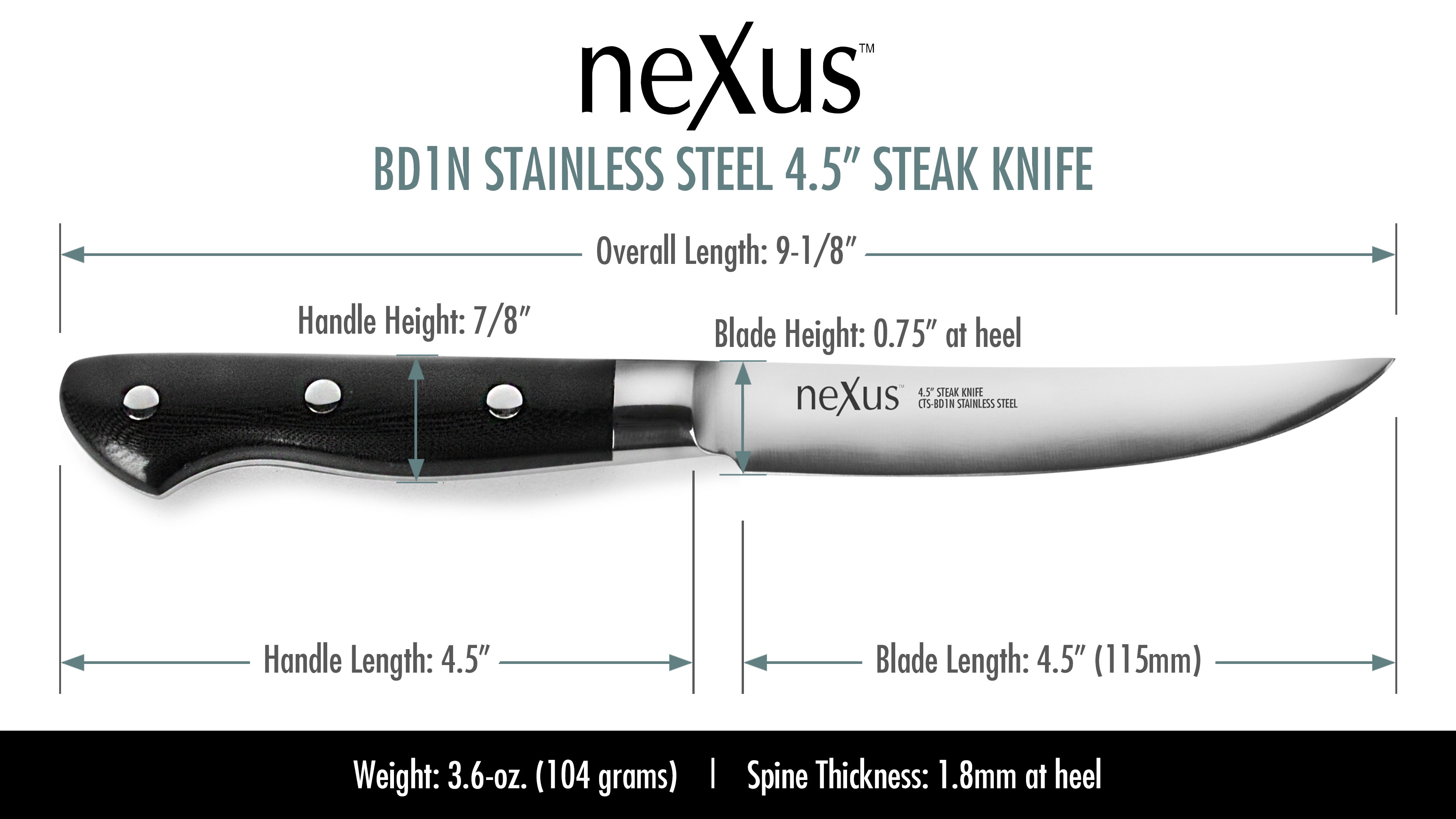 How thick should a steak knife be?