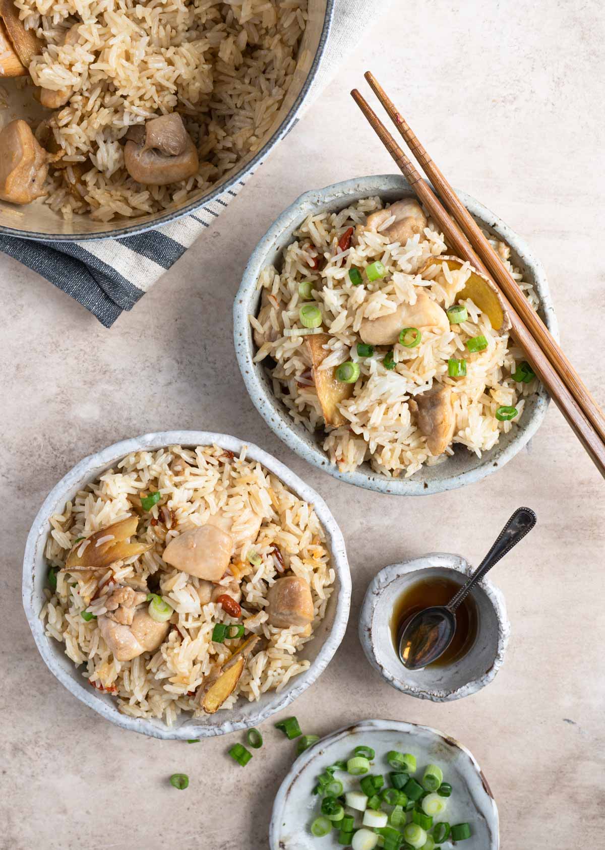 How to cook chicken and rice with sesame oil?