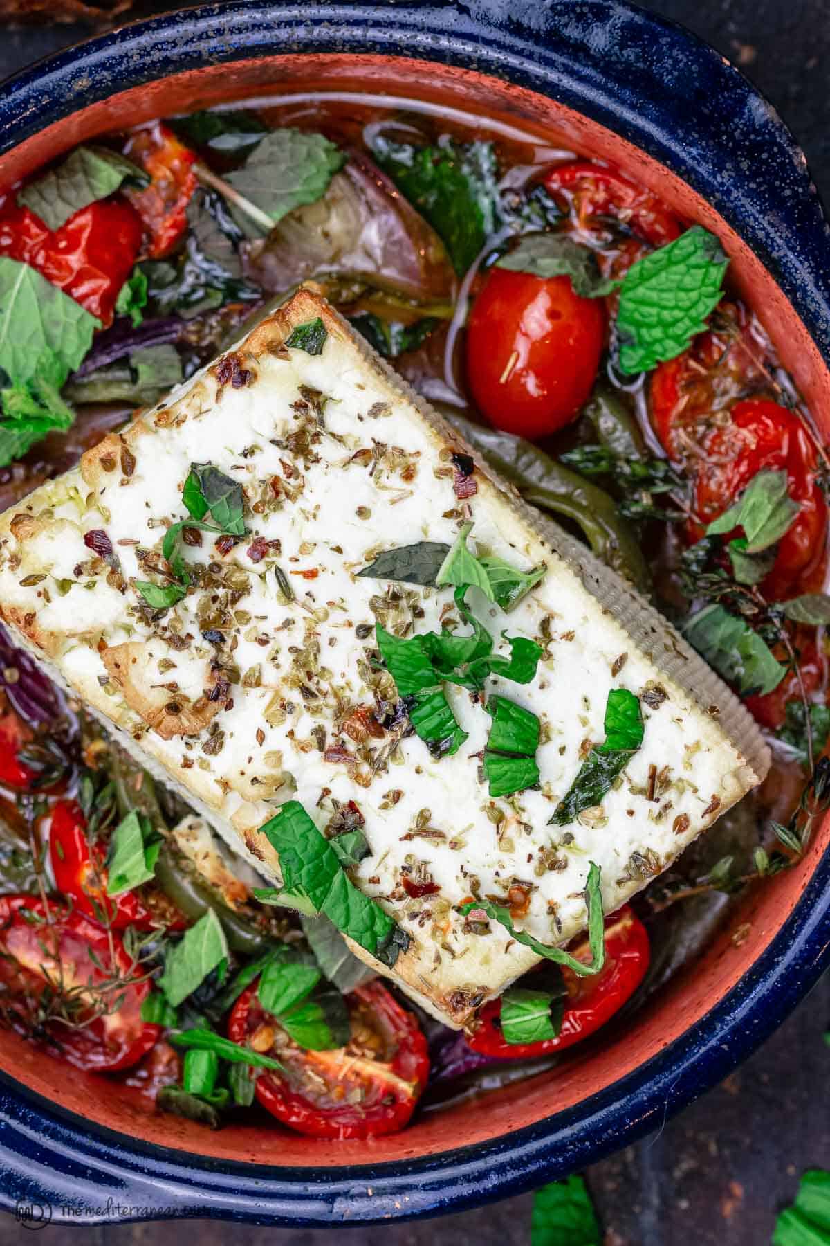 How to cook feta cheese in the oven?