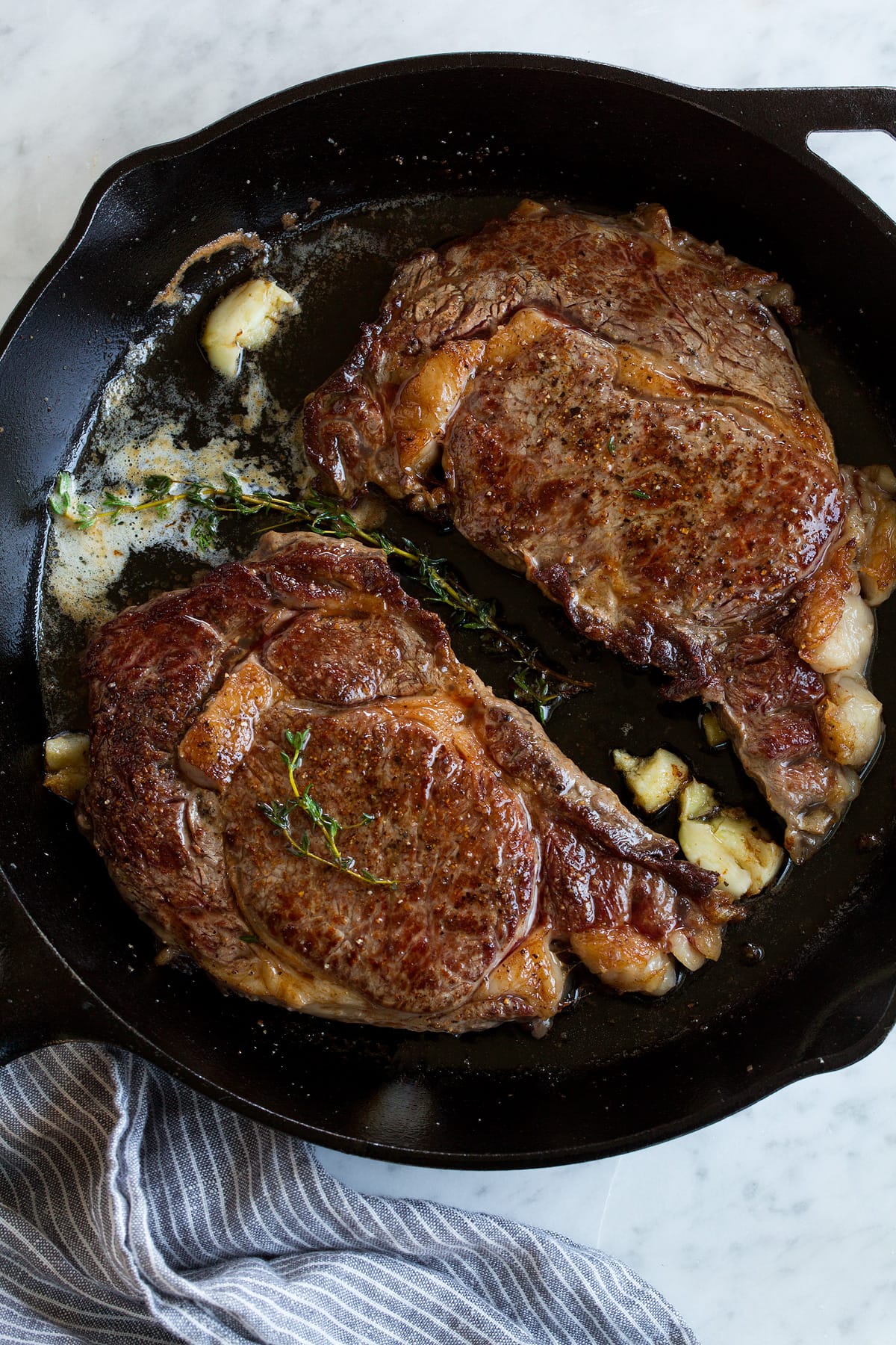 How to cook steak in a pan with butter?