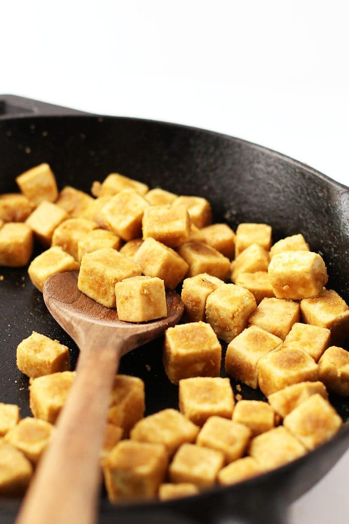 How to cook tofu in cast iron pan?