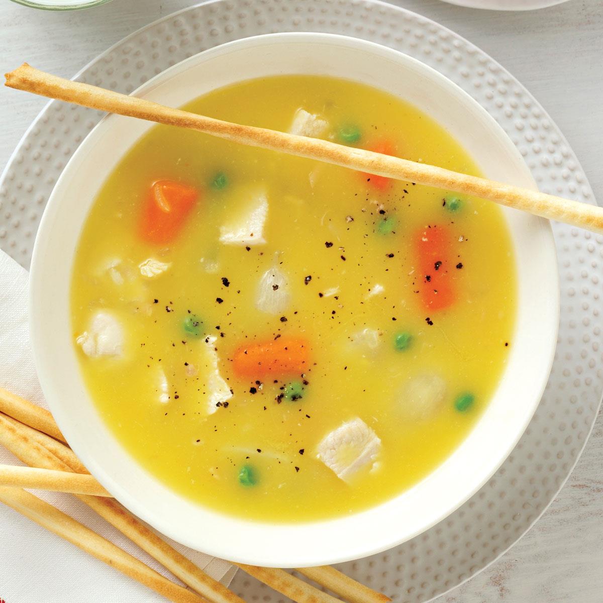 How to make chicken soup with chicken broth?