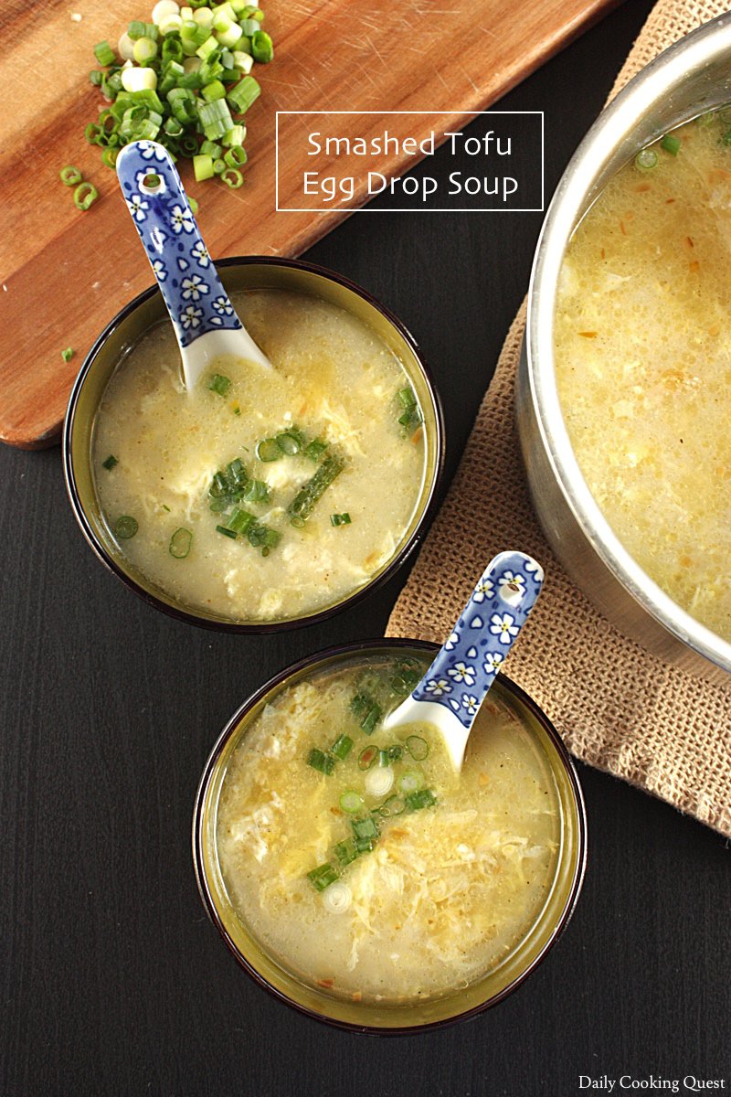 How to make egg drop soup with silken tofu?