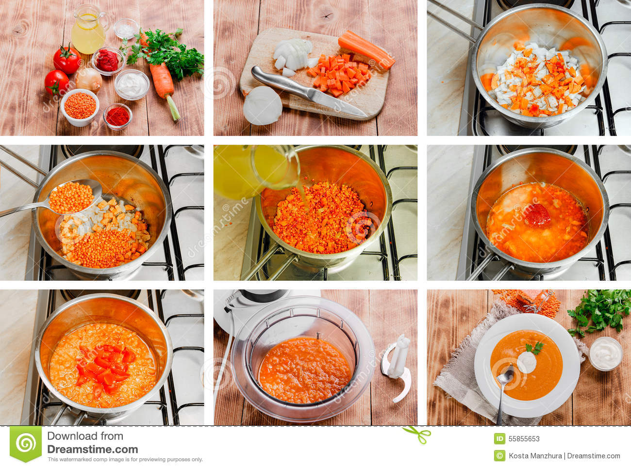 How to make hot soup step by step?