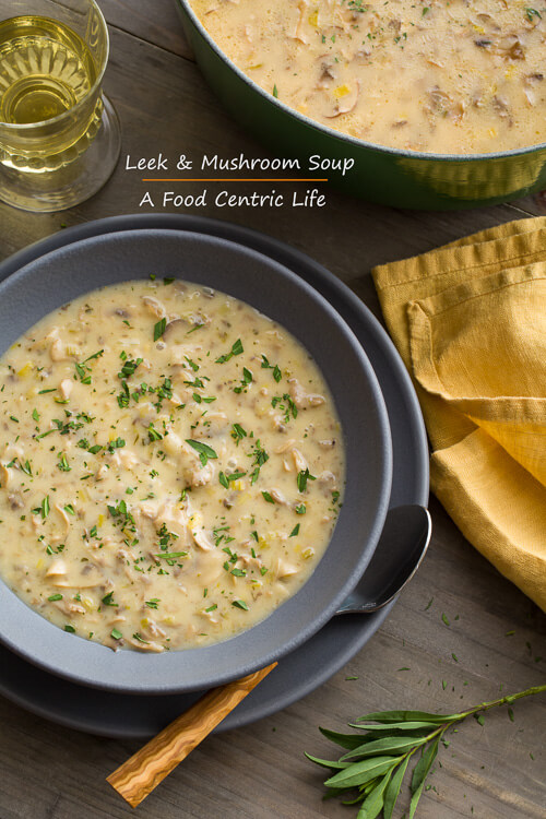 How to make mushroom soup with leeks?