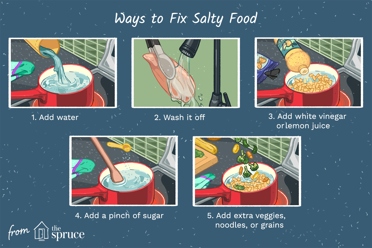 How to make your food less salty?