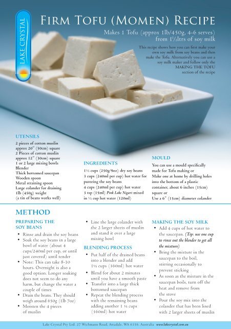 How to moisten tofu?