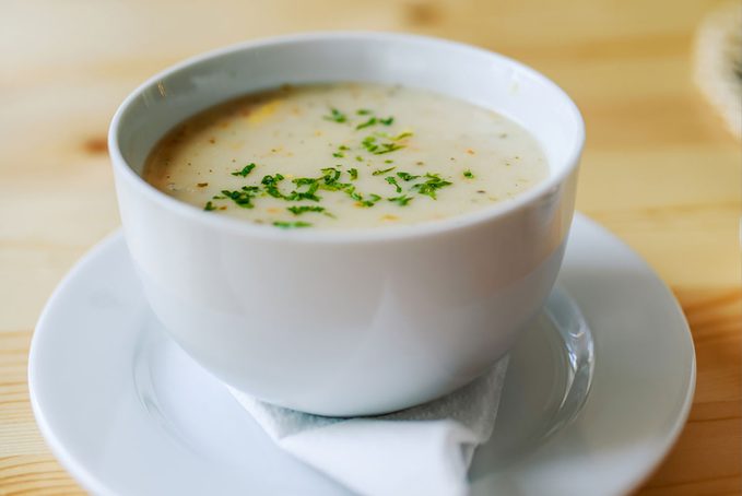 How to reheat cream soup without the cream?