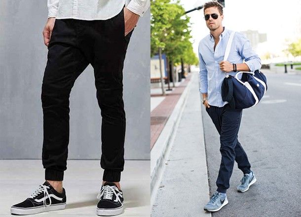 How to style joggers with button-down shirts?