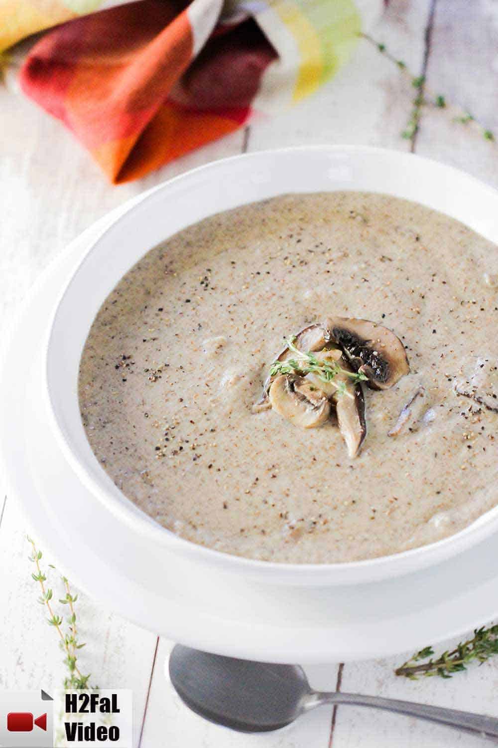 How to thicken soup with mushrooms and stock?