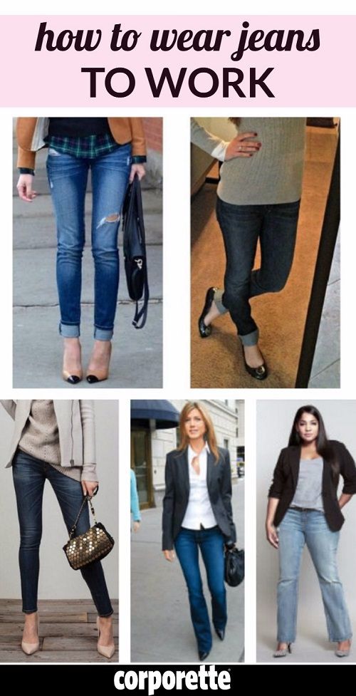 How to wear jeans on a casual Friday outfit?