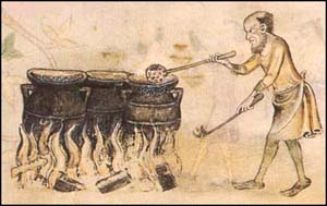How was food prepared in medieval times?