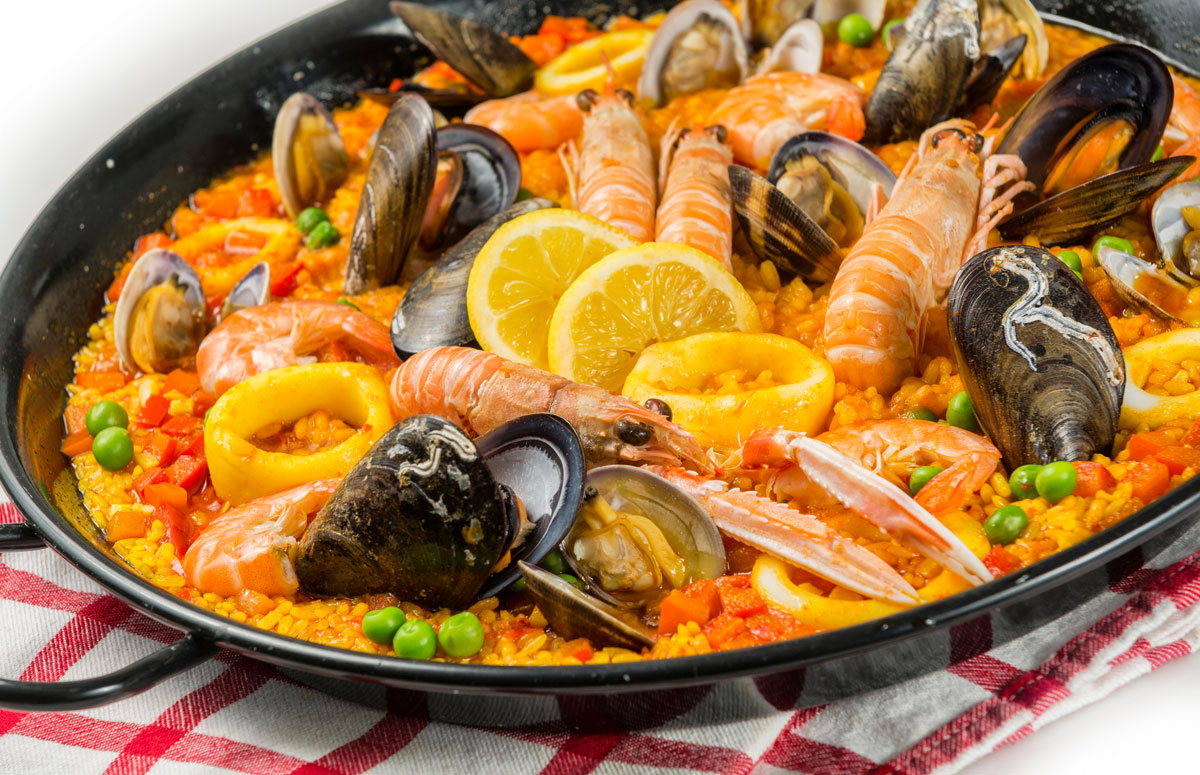 How wet should paella?