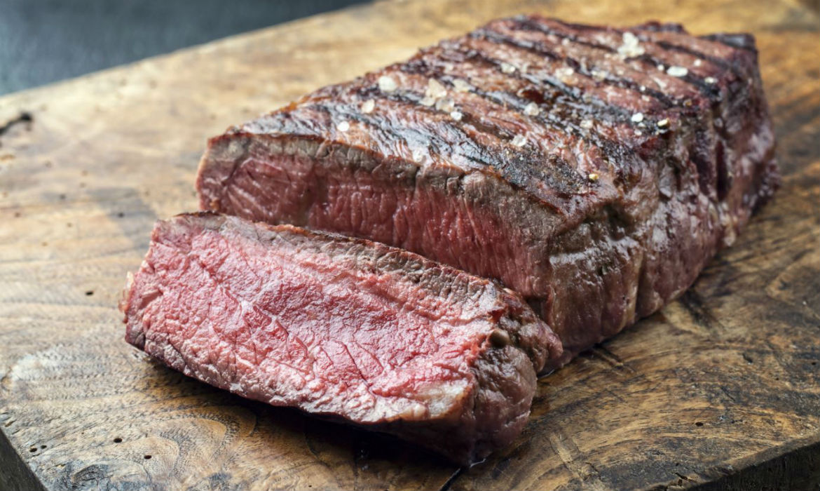 How would you describe the flavor of a steak?