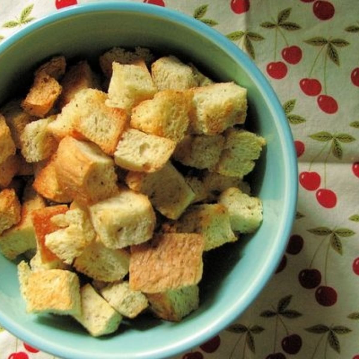 How would you use croutons for garnishing?
