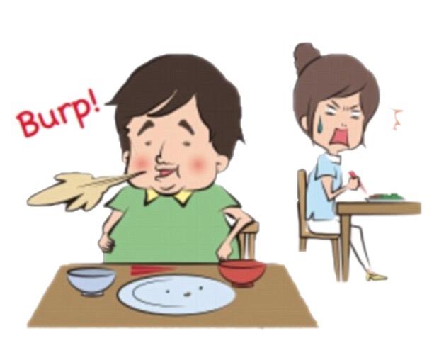 In what country is it polite to burp after a meal?