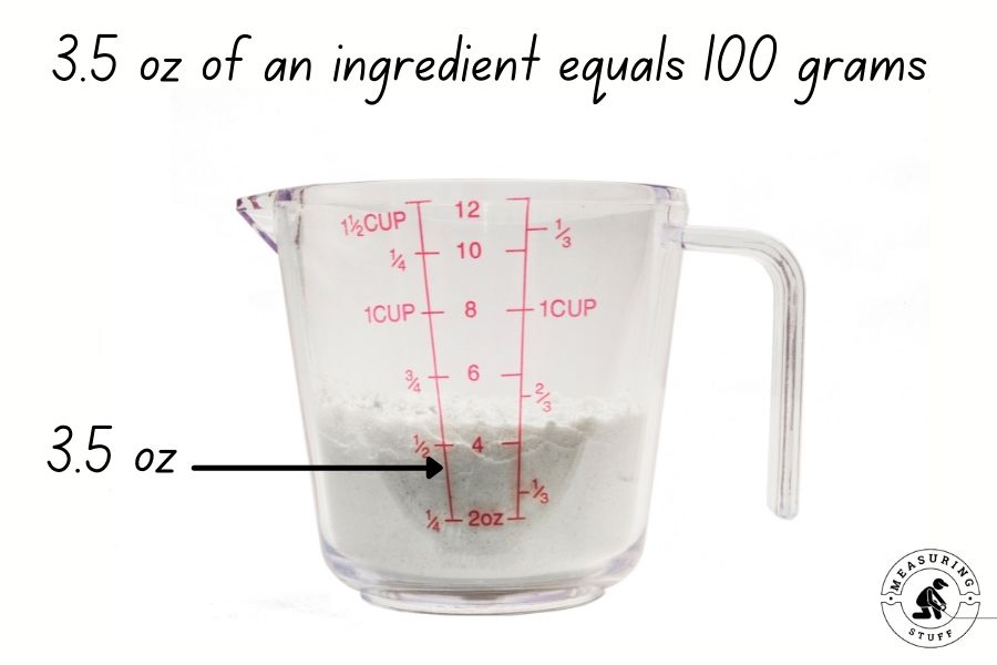Is 100g a cup of flour?