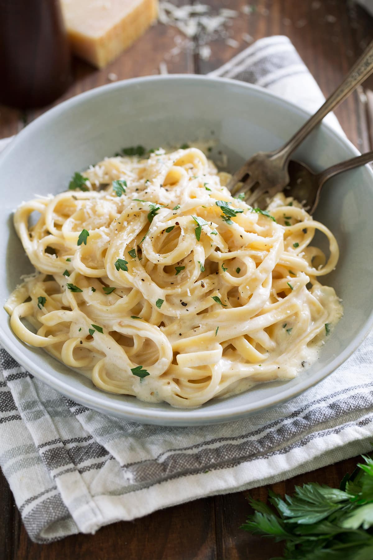 Is Alfredo made of Parmesan?