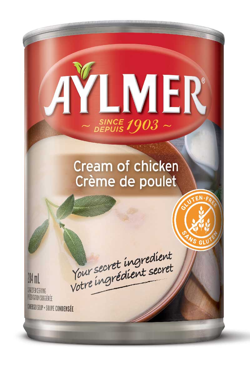 Is Aylmer cream of chicken soup gluten-free?
