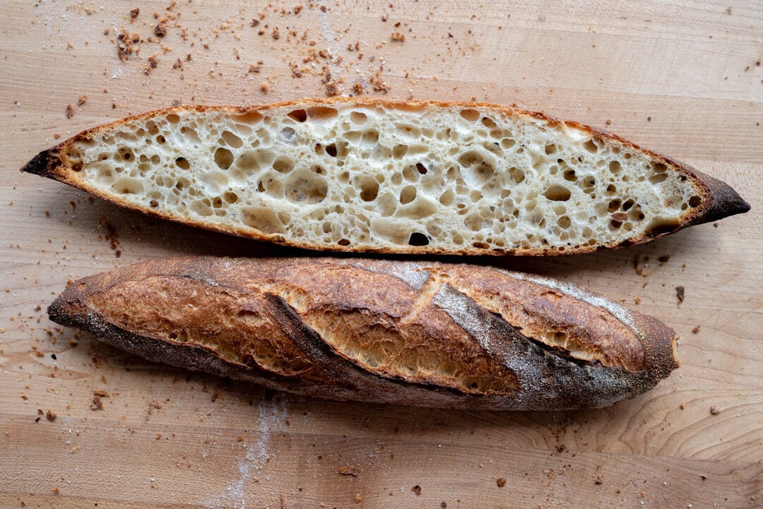Is baguette made from sourdough?