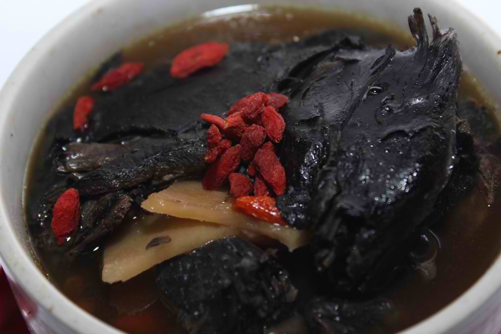 Is black chicken soup good for health?