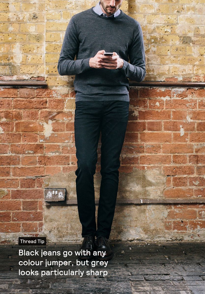 Is black jeans smart casual?