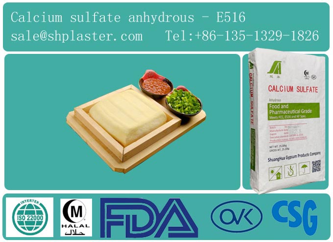 Is calcium sulfate safe in tofu?