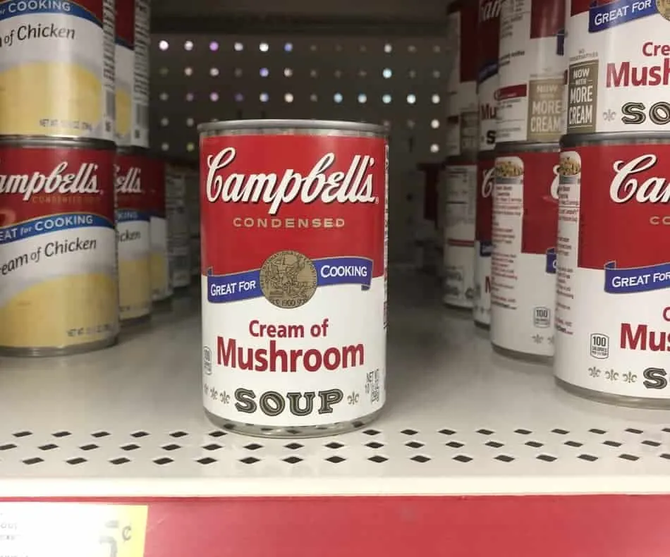 Is Campbell cream of mushroom soup vegetarian?