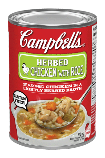 Is Campbell soup chicken and rice gluten-free?