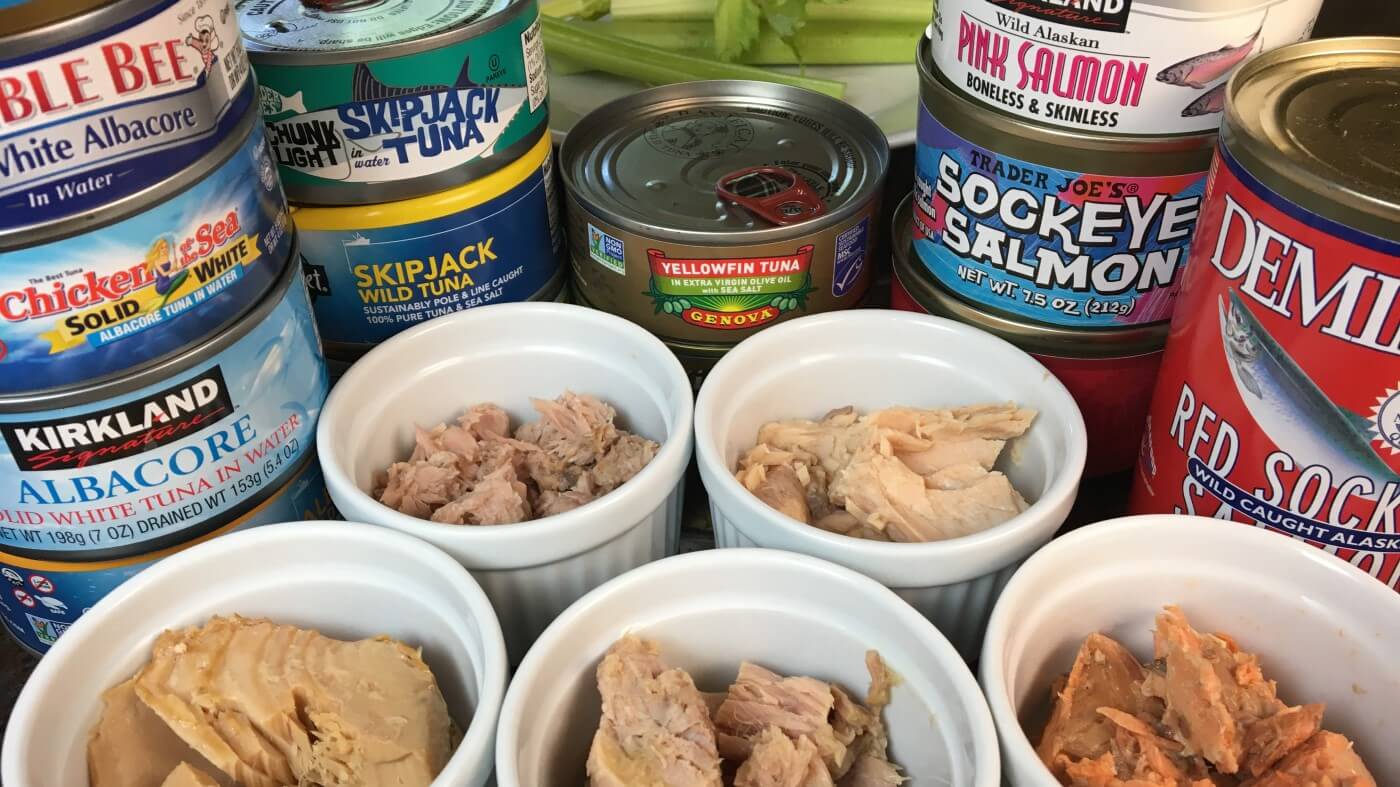 Is canned salmon lower in mercury than tuna?