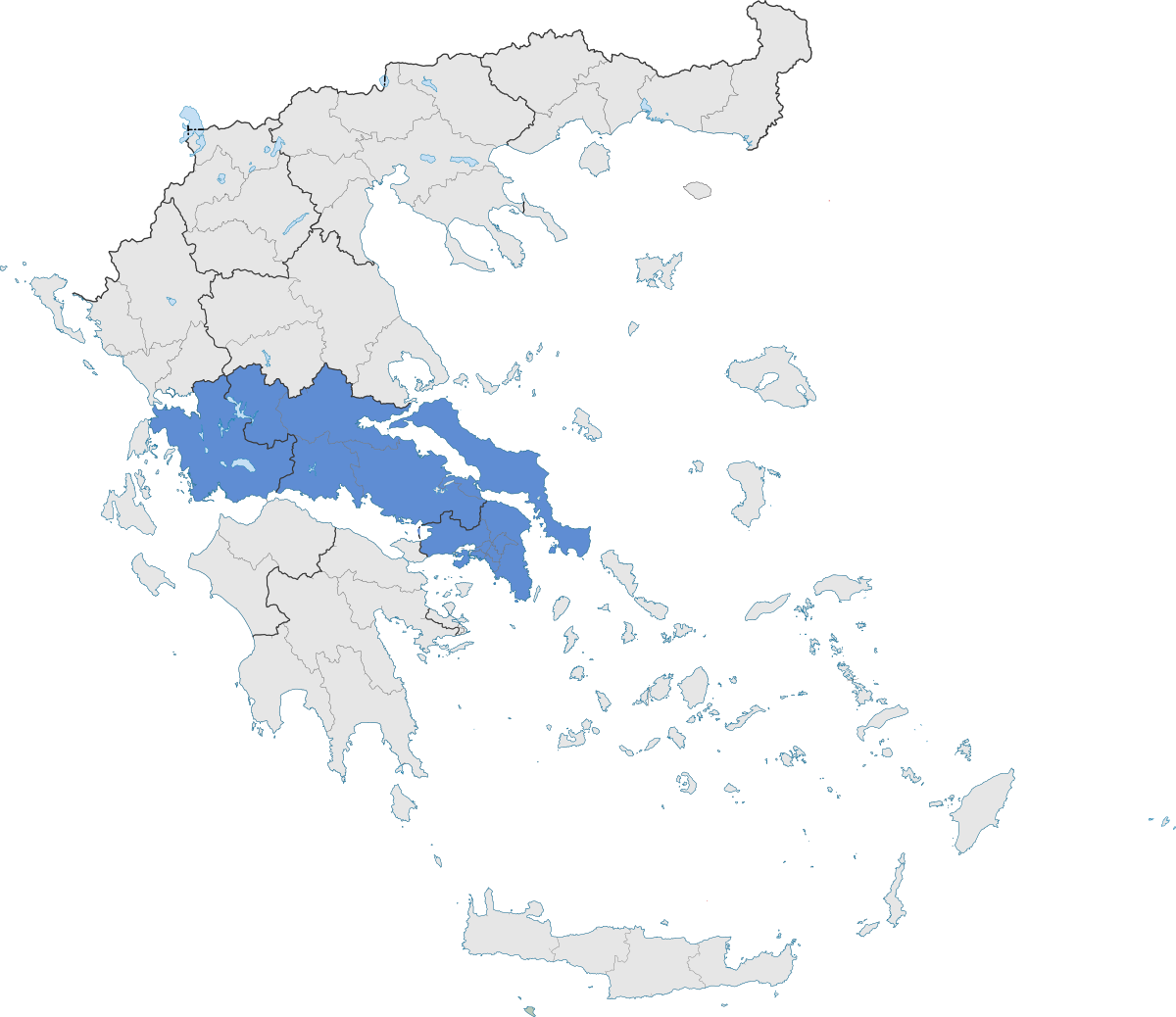 Is central Greece the same as Continental Greece?