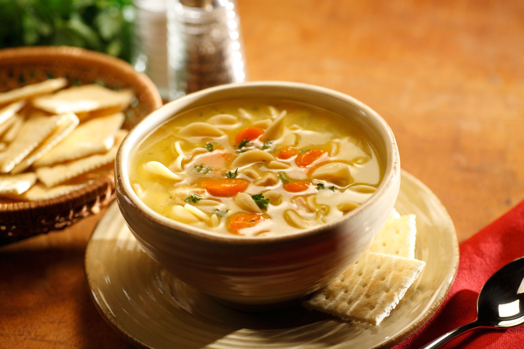 Is chicken noodle soup high in fiber?