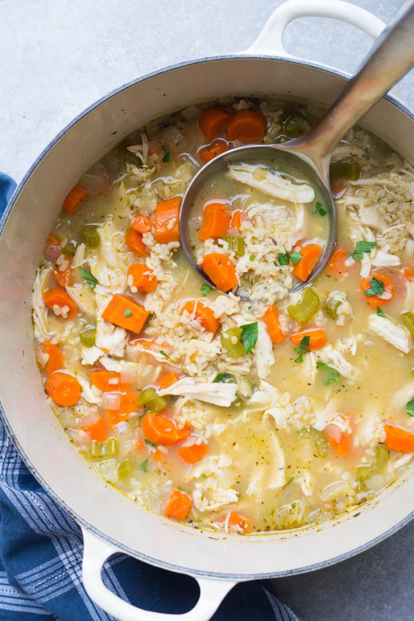 Is chicken rice soup healthier than chicken noodle?