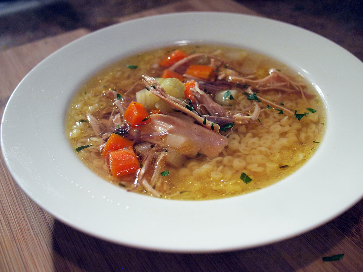 Is chicken soup a solid or liquid?