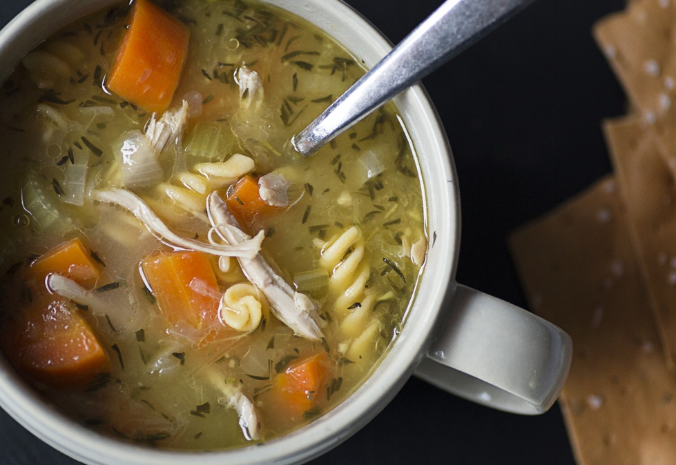 Is chicken soup a source of protein?