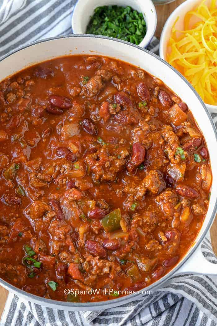 Is chili made with beans?