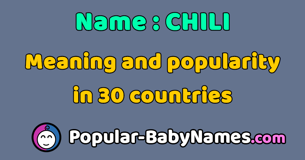 Is chilli a boy or girl name?