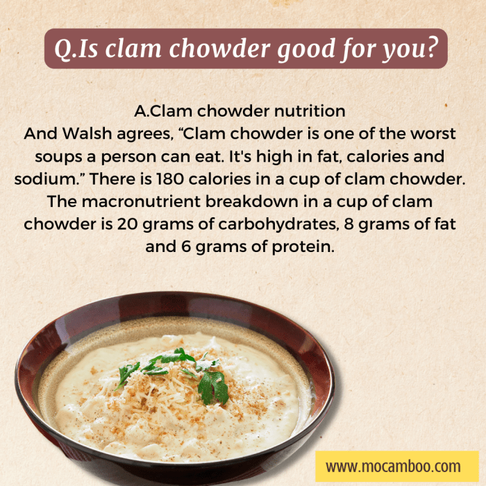 Is clam chowder good for you?