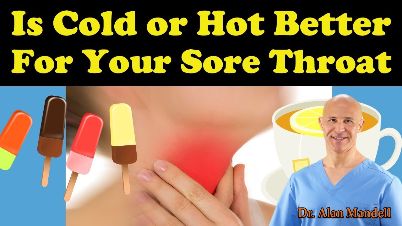 Is cold water good for sore throat?