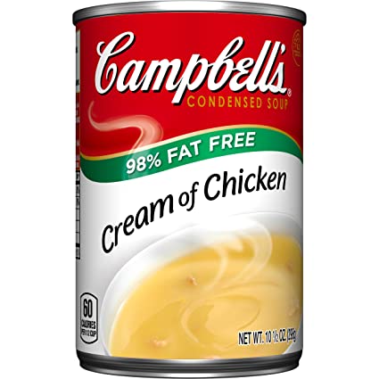 Is condensed chicken soup the same as cream of chicken?